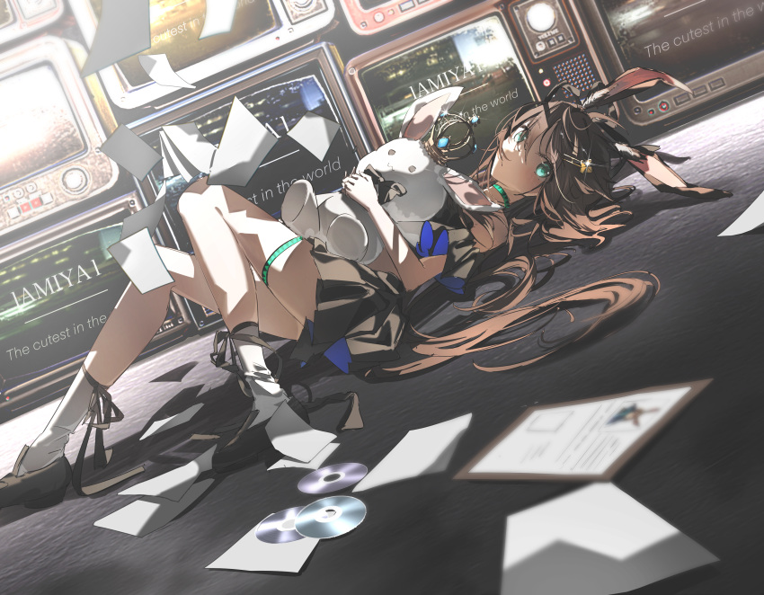 Safebooru - 1girl absurdres amiya (arknights) animal ear fluff animal ears arknights black dress ...