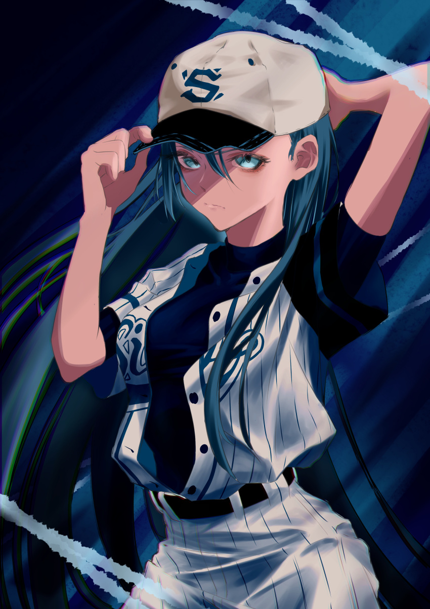 Safebooru - 1girl absurdres adjusting clothes adjusting headwear ado ...