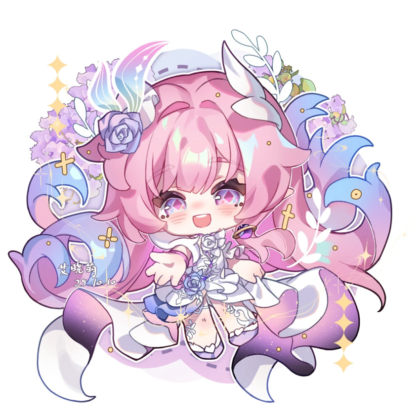 Safebooru - 1girl :d ai xiao meng chibi chibi only cyrene (honkai: star ...