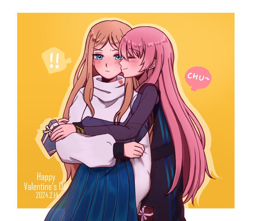 Safebooru - ! !! 2girls bang dream! bang dream! it's mygo!!!!! black dress blue eyes blue skirt ...