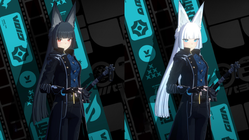 Safebooru - 1girl alternate costume alternate hair color animal ears fox ears hoshimi miyabi ...