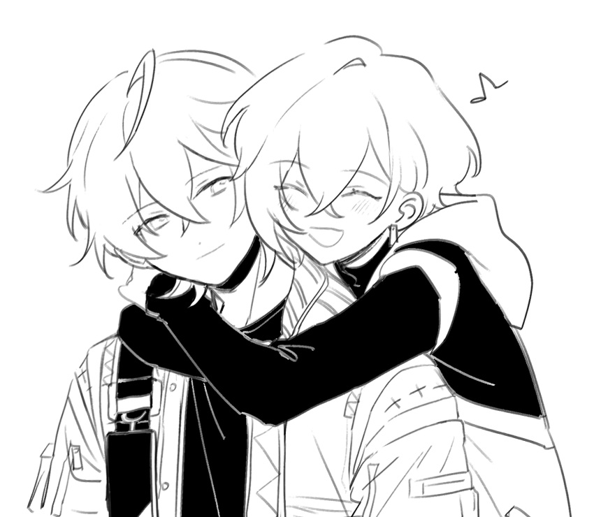 Safebooru - 1boy 1girl belle (zenless zone zero) black jacket black shirt brother and sister ...