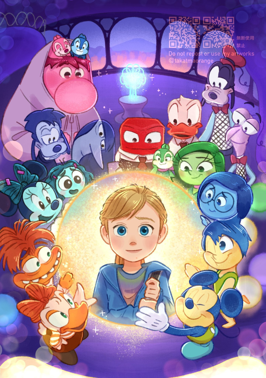 Safebooru - 6+boys 6+girls anger (inside out) animal ears anxiety ...