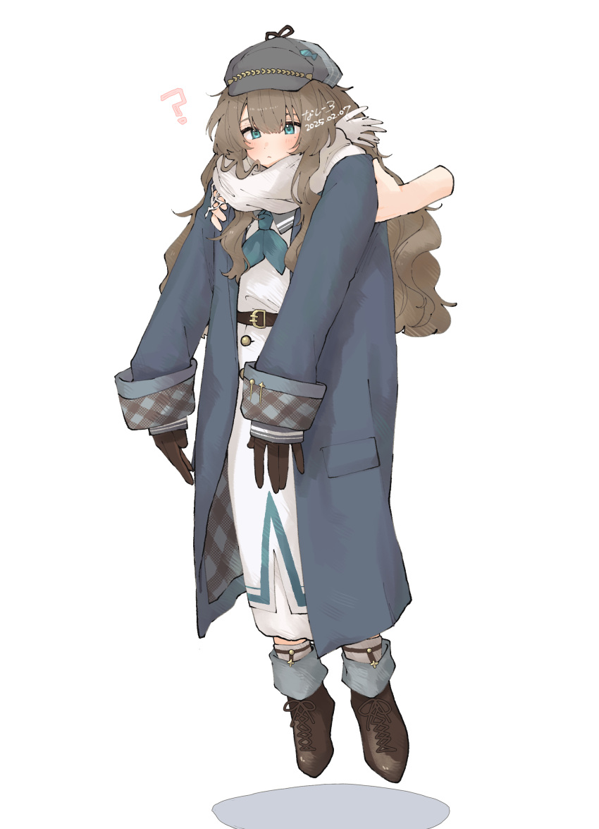 Safebooru - 1girl ? absurdres artist name belt black belt blue coat blue eyes blue neckerchief ...