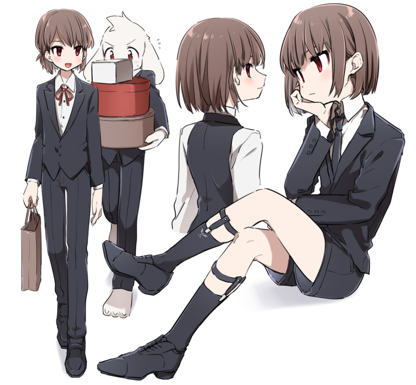 Safebooru - 1boy 1other alternate costume asriel dreemurr black pants ...