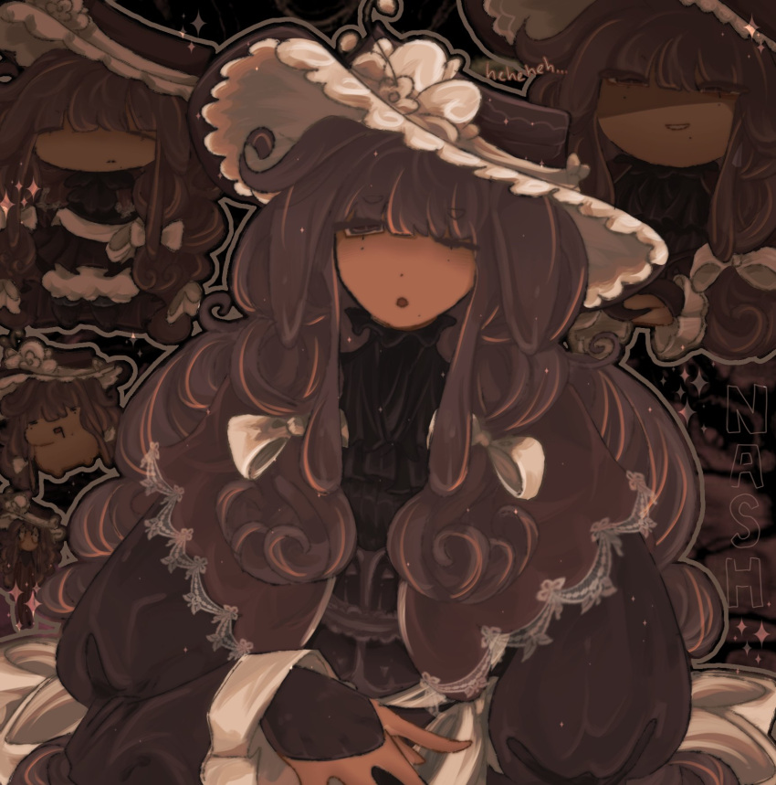 Safebooru - 1girl bow brown eyes brown hair brown hat dream game flower ...