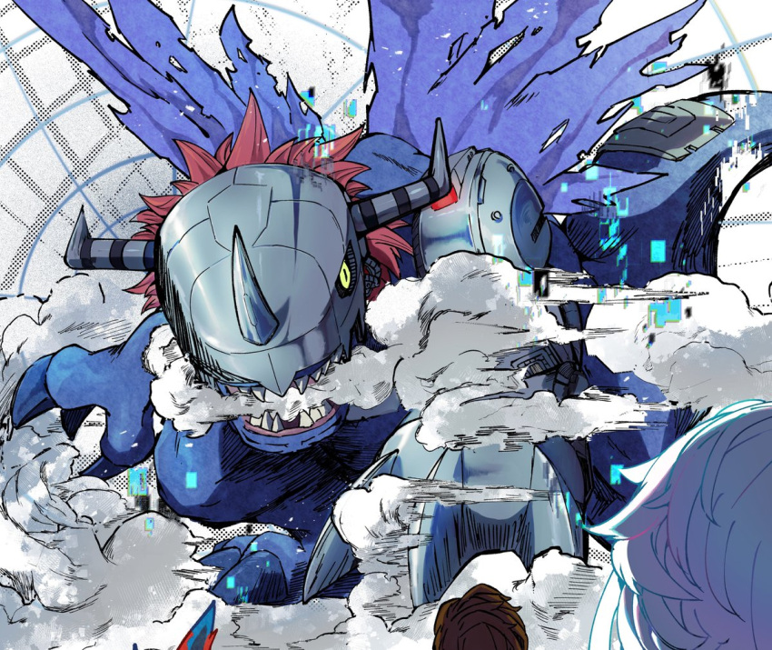 Safebooru - ayumuminato blue scales claw (weapon) cyborg digimon ...