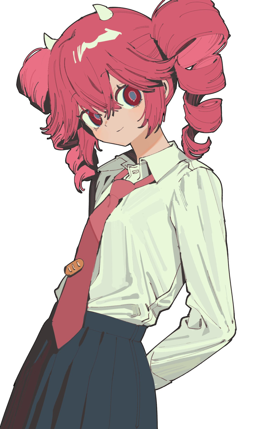 Safebooru - 1girl alternate costume arms behind back blue pupils blue ...