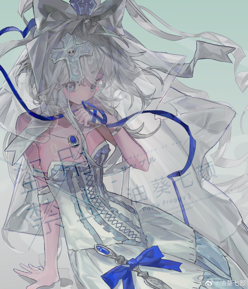 Safebooru 1girl Absurdres Cross Dress Grey Background Happybiirthd 6711