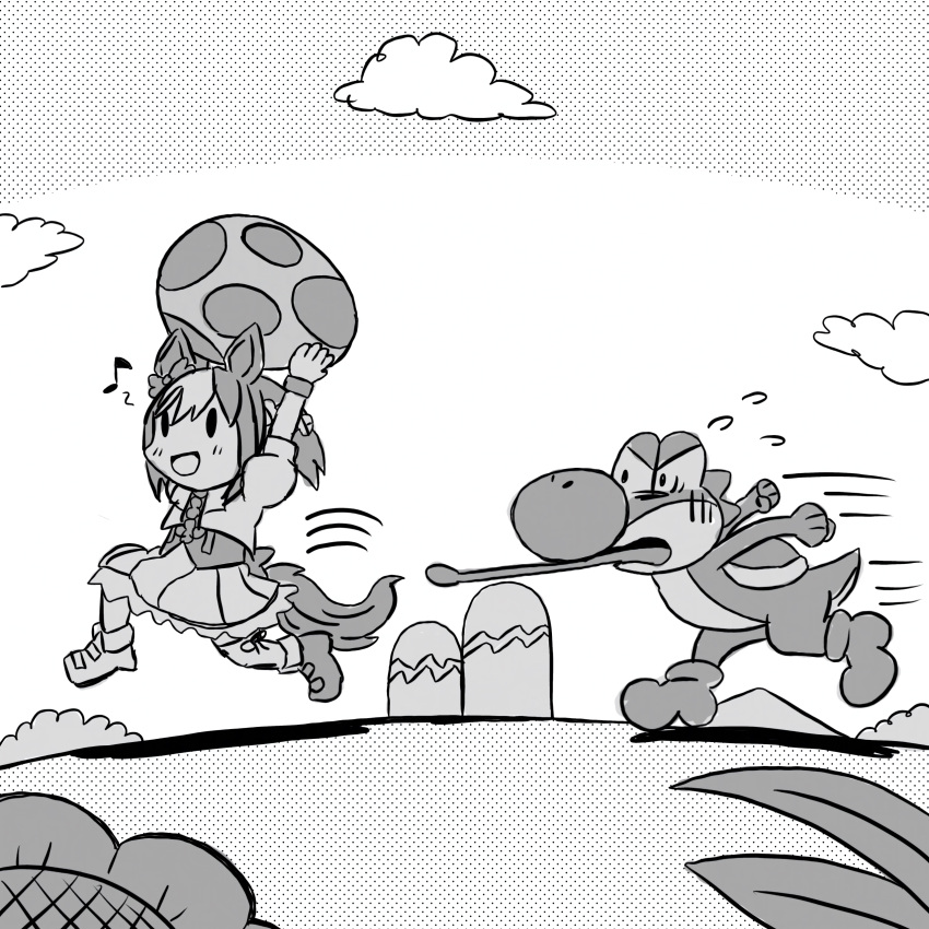 Safebooru - 1girl 7thgear absurdres animal ears asymmetrical footwear ...