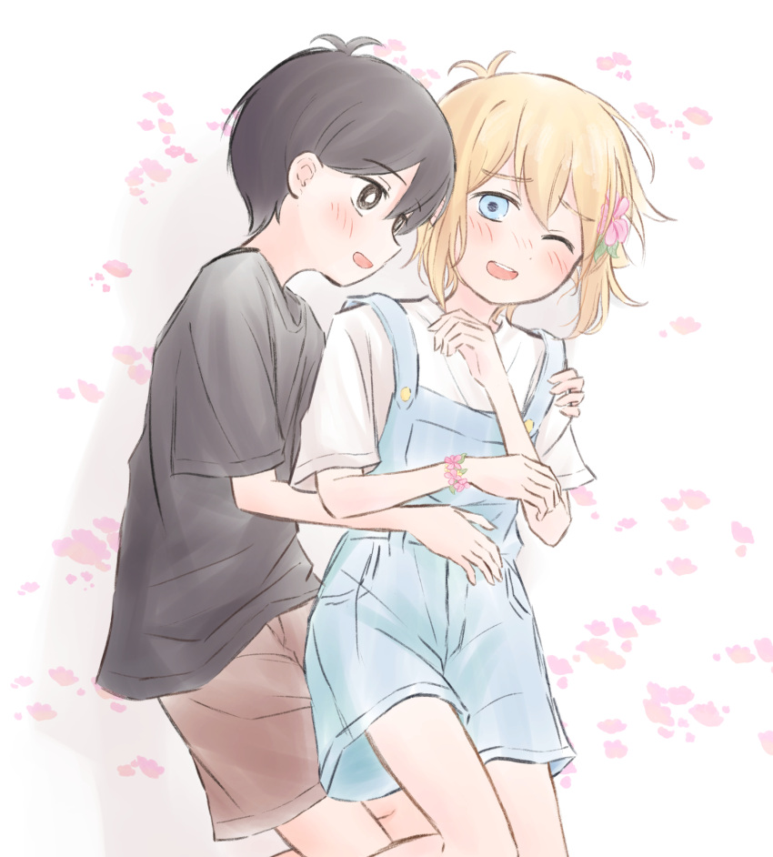 Safebooru - 2boys alternate costume antenna hair basil (faraway) (omori) basil (omori) black ...