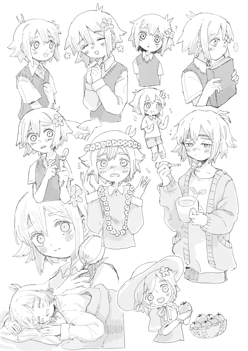 Safebooru - 1boy absurdres alternate costume alternate sleeve length antenna hair basil (faraway ...