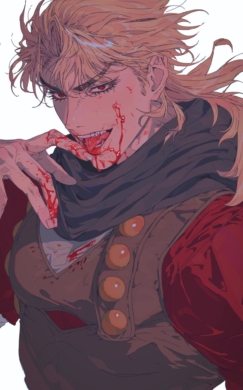 Safebooru - 1boy absurdres blonde hair blood blood on clothes blood on ...
