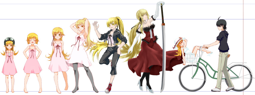 Safebooru - 1girl adult age progression araragi koyomi bakemonogatari ...