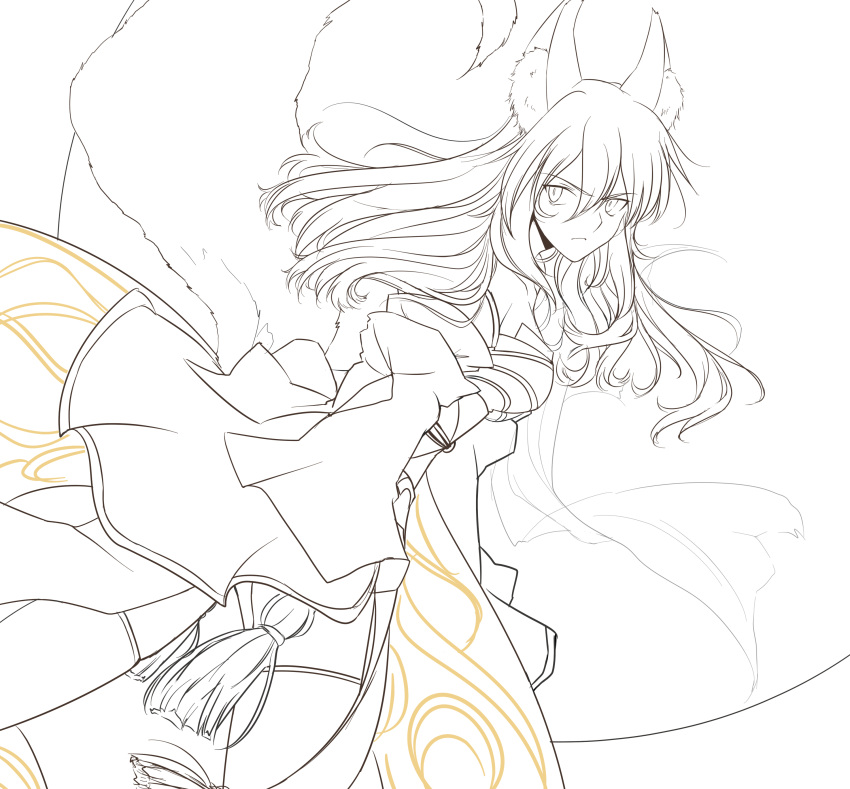 Safebooru - absurdres animal ears bow caster (fate/extra) detached ...