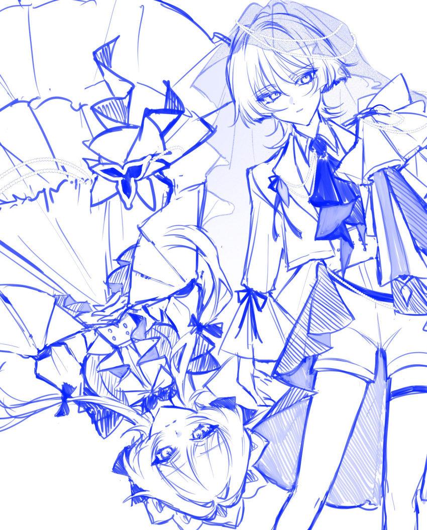 Safebooru - 1boy 1girl alternate costume arm at side ascot baobei mill ...