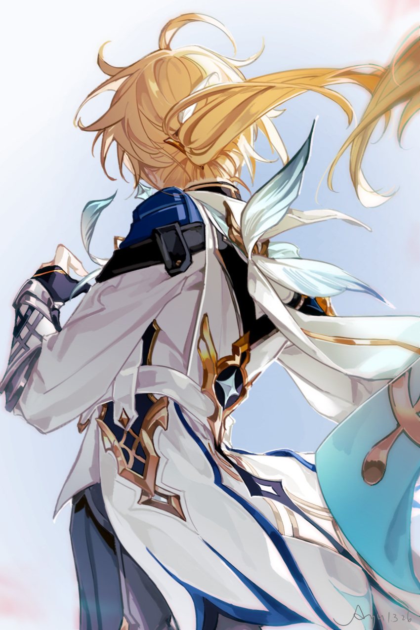 Safebooru - 1boy aether (genshin impact) ahoge blonde hair faceless ...