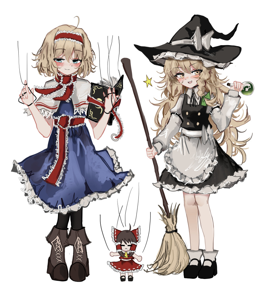 Safebooru - absurdres ahoge alice margatroid apron ascot black hat ...