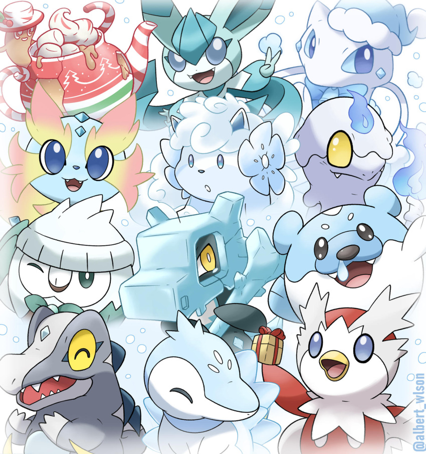 Safebooru - :3 :o albrt-wlson alcremie alolan vulpix amaura bell bell ...