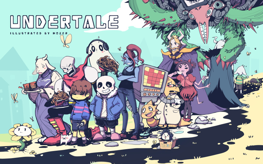 Safebooru - 0 0 2017 2d 4girls 4others 6+boys absurdres alphys ...