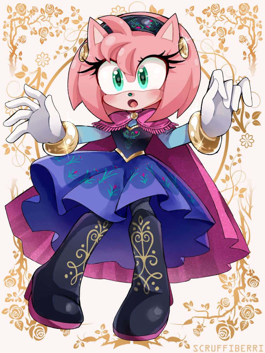 Safebooru - absurdres amy rose amy rose (winter) boots damsel heroine ...