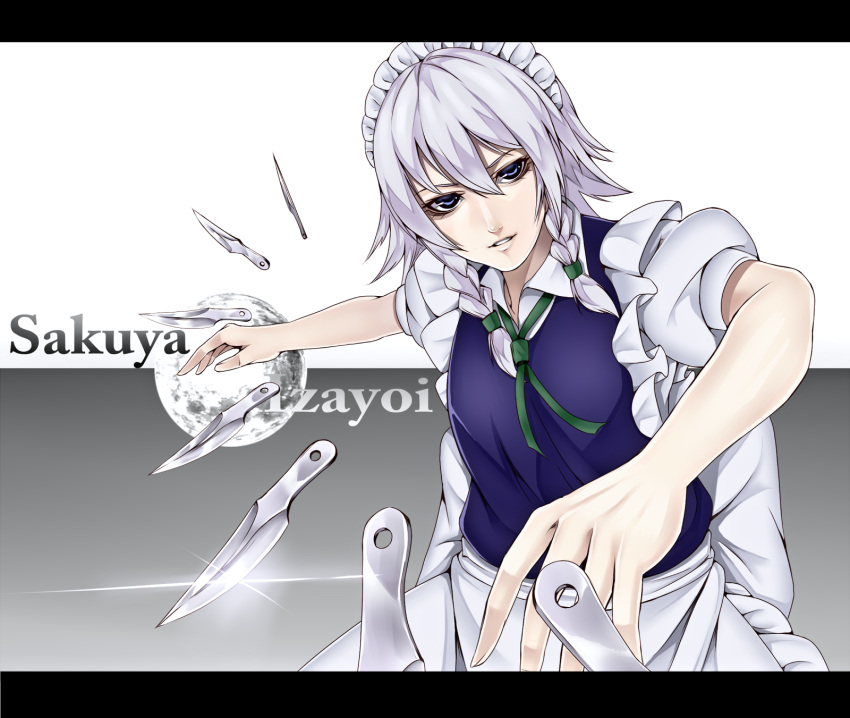 Safebooru - bad id blade blue eyes braid character name highres izayoi ...