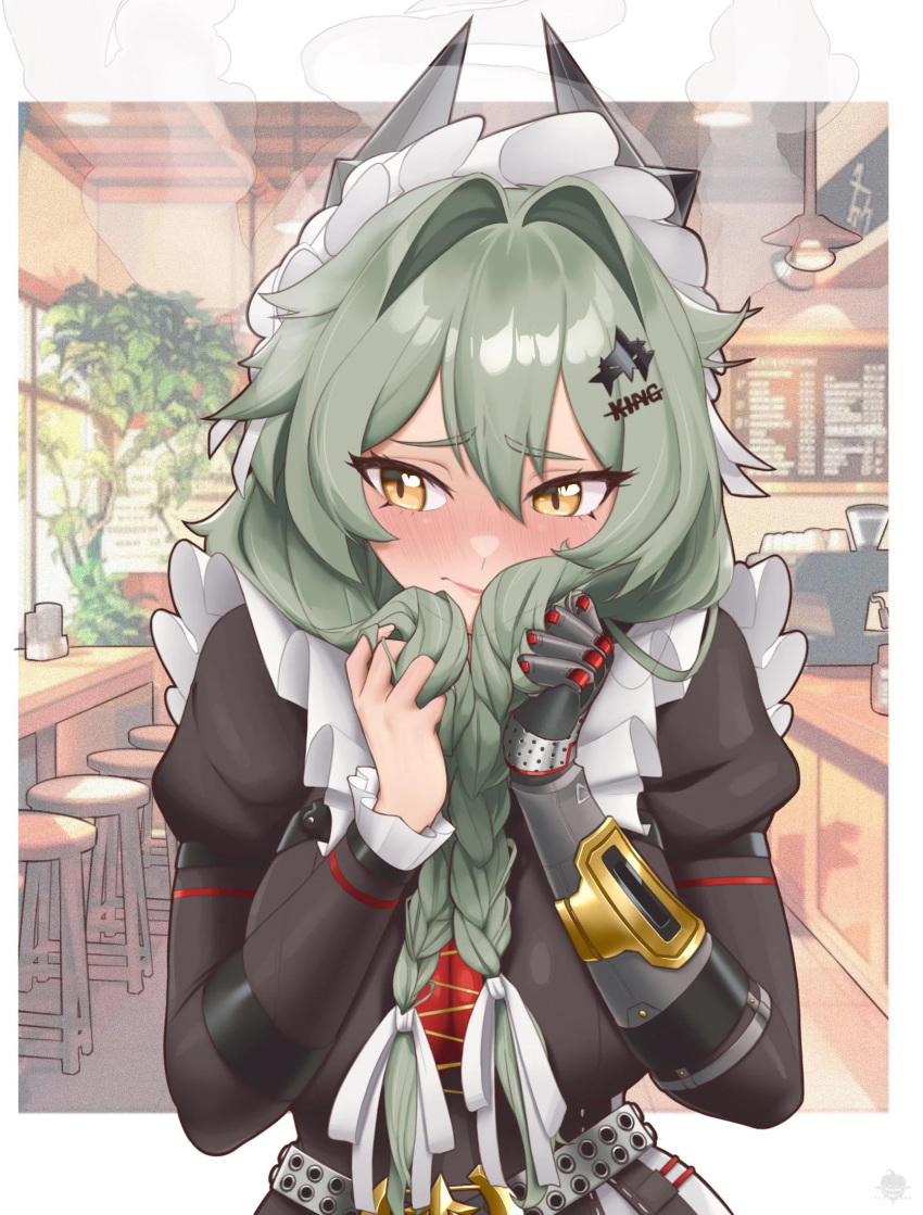 Safebooru - 1girl alternate costume alternate hairstyle blush caesar ...