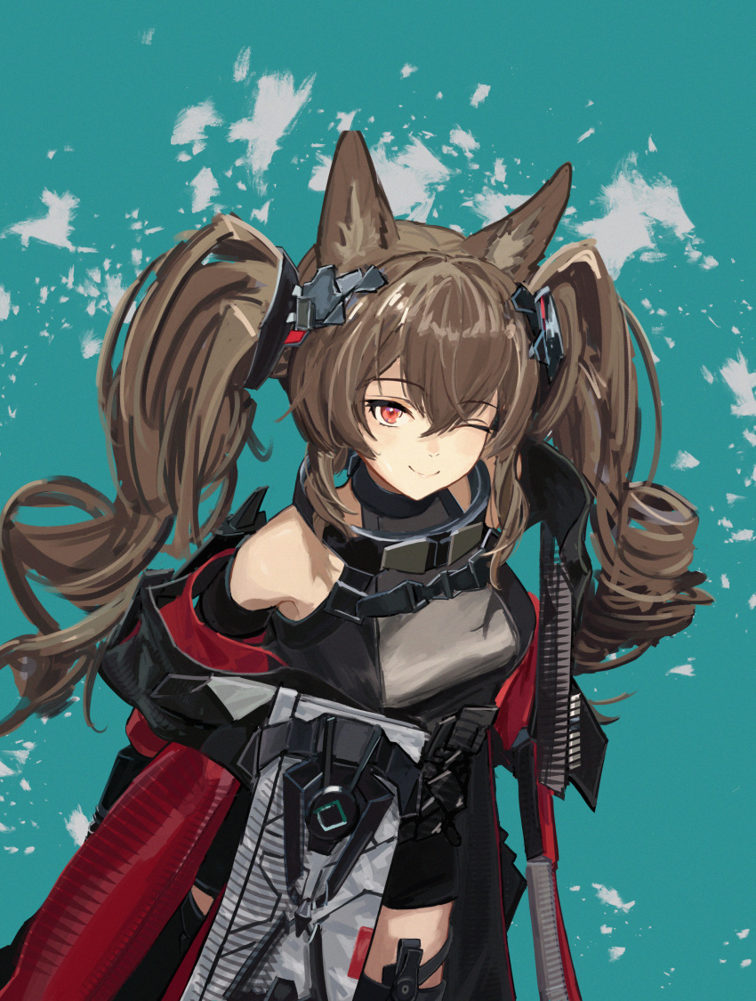 Safebooru - 1girl absurdres angelina (arknights) animal ear fluff ...
