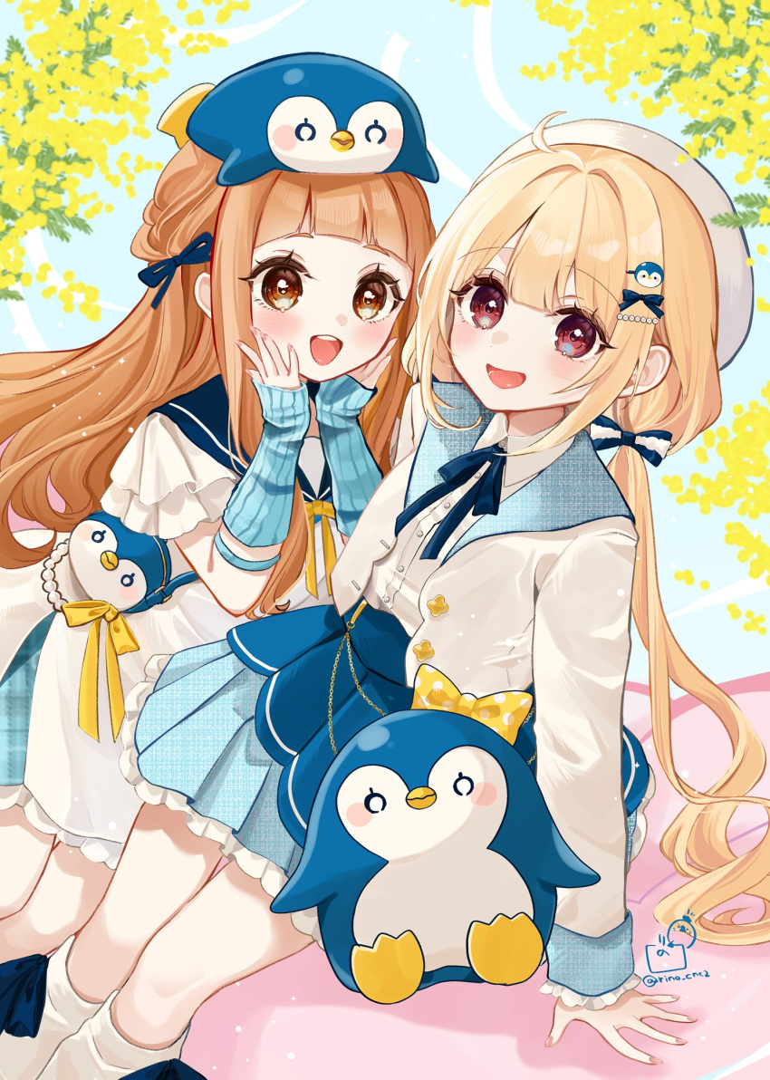 Safebooru - 2girls bird commentary request futaba anzu highres ichihara ...