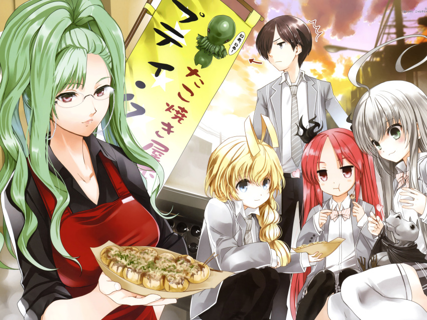 Safebooru - blonde hair blue eyes brown hair grey hair green eyes green ...