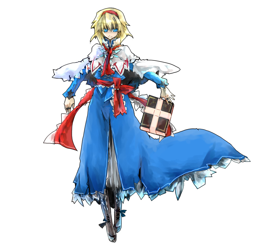 Safebooru - alice margatroid beru blonde hair blue eyes book hairband highres short hair smile ...