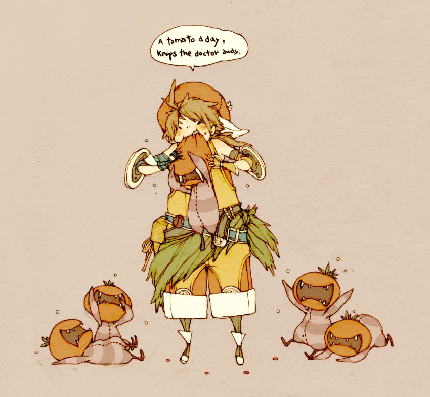 Safebooru - 1boy armor bare shoulders beret blush brown background ...