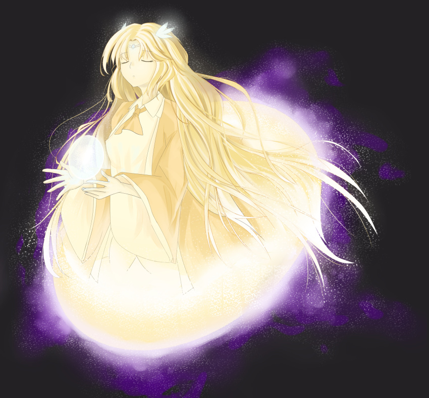 Safebooru - ascot closed eyes energy ball highres hisumi kikuri (touhou ...