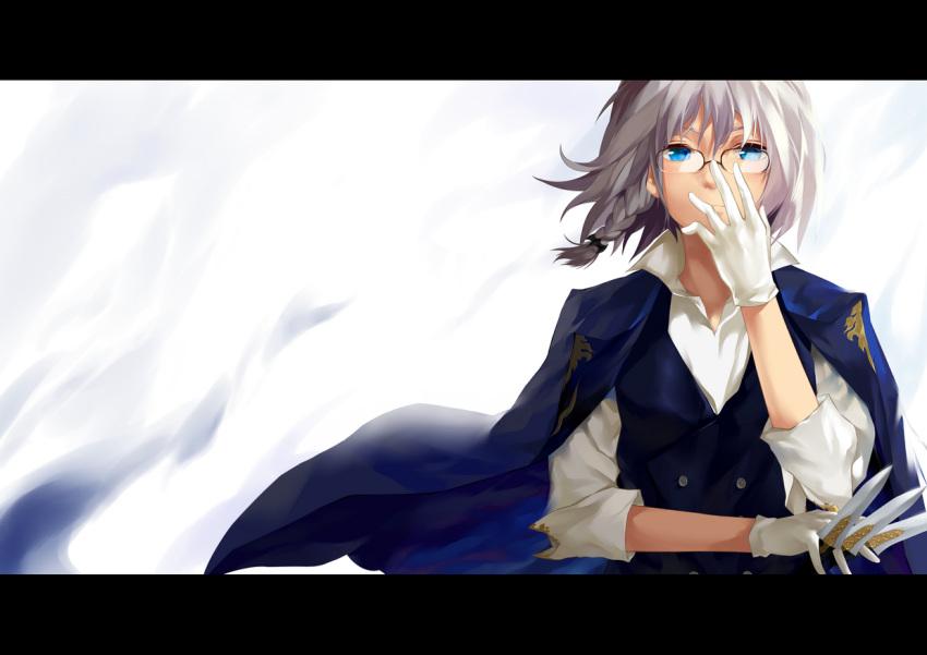 Safebooru - alternate costume bespectacled blue eyes braid glasses ...