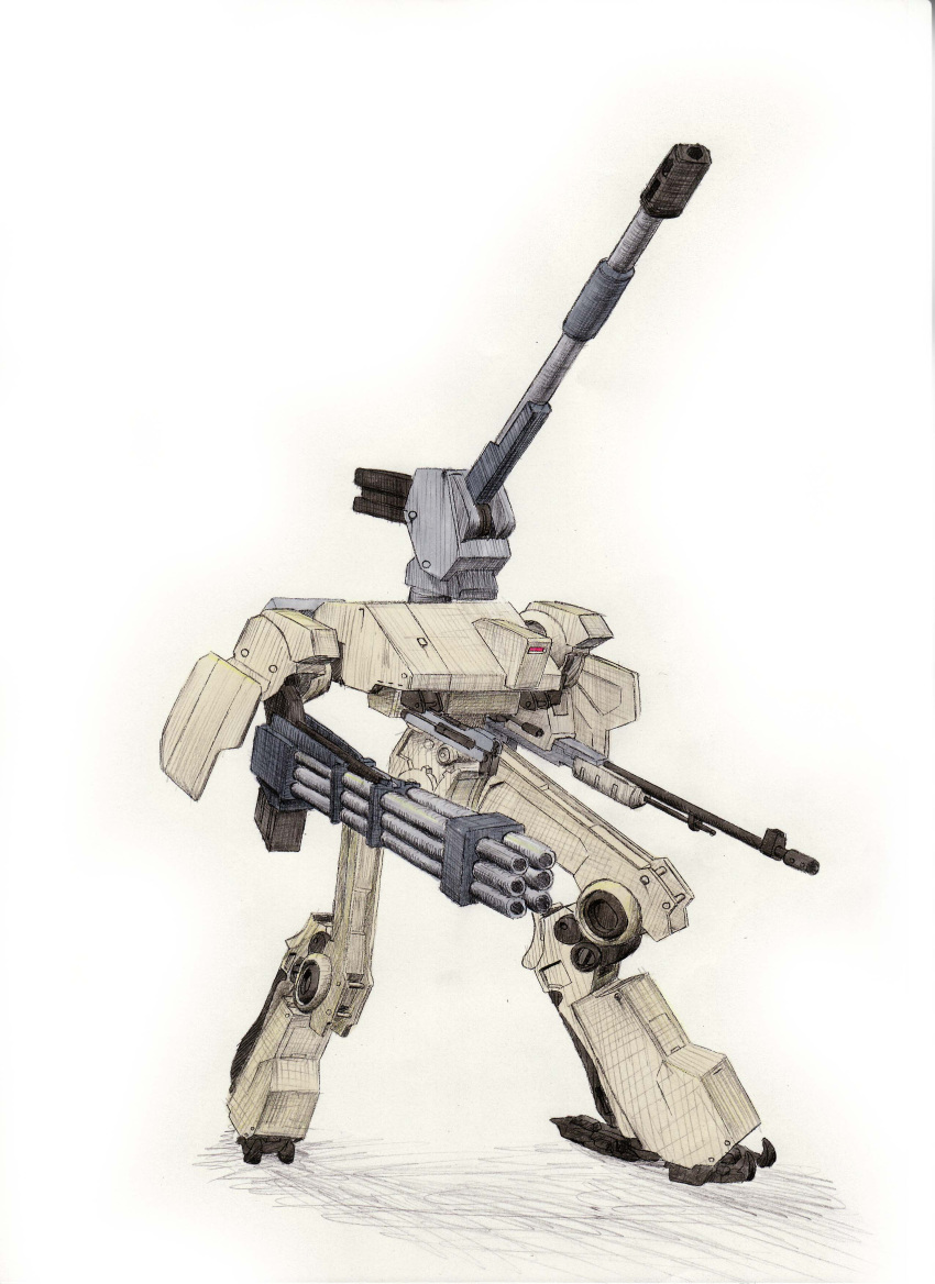 Safebooru - cannon gun highres machine gun mecha mecha to identify ...