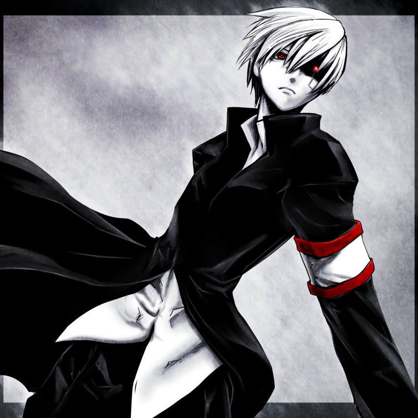 Safebooru - armband coat glowing glowing eyes highres hitogatana ...