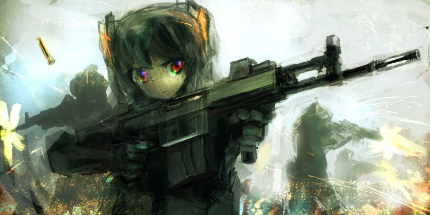 Safebooru - battle gun lm7 (op-center) op-center operator rifle weapon ...