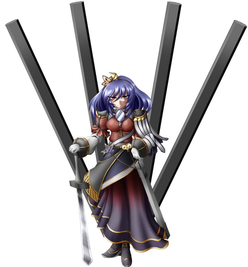 Safebooru - highres long hair looking at viewer naginami simple ...