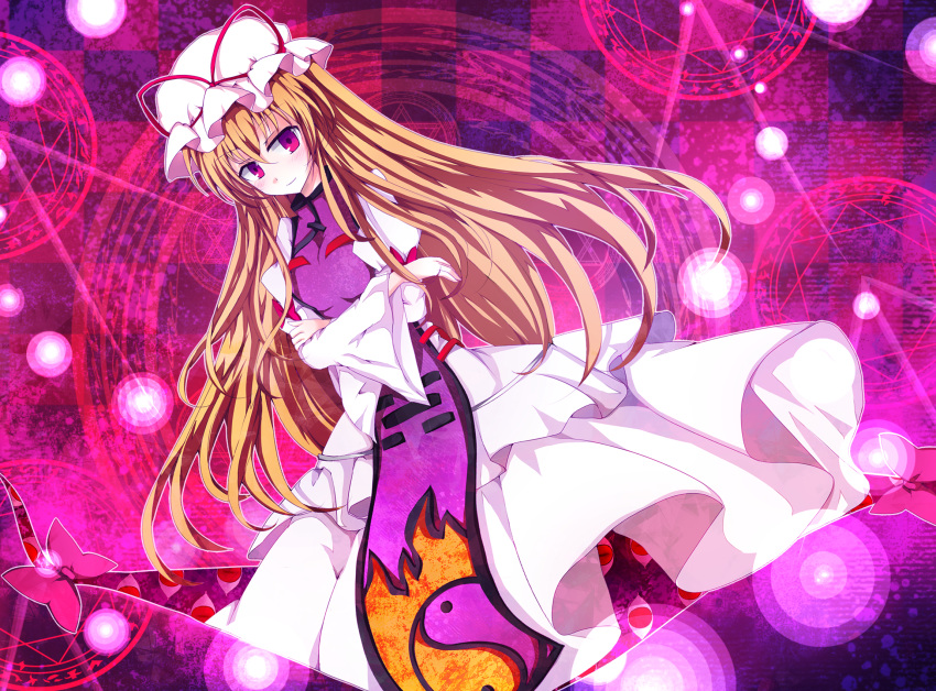 Safebooru - blonde hair blush bow crossed arms gap hat hat ribbon ...