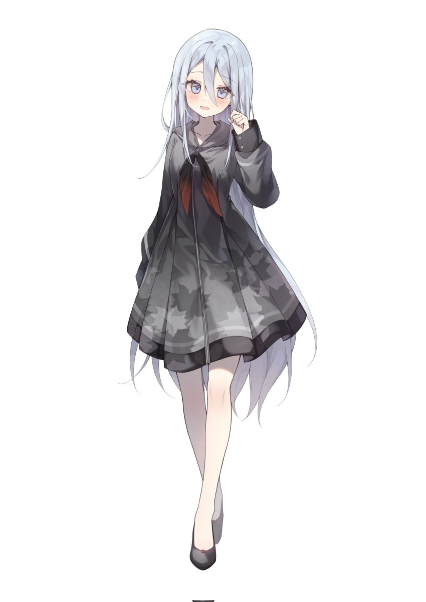 Safebooru 1girl Aran Aran0127 Black Dress Blue Eyes Blush Dress 3173