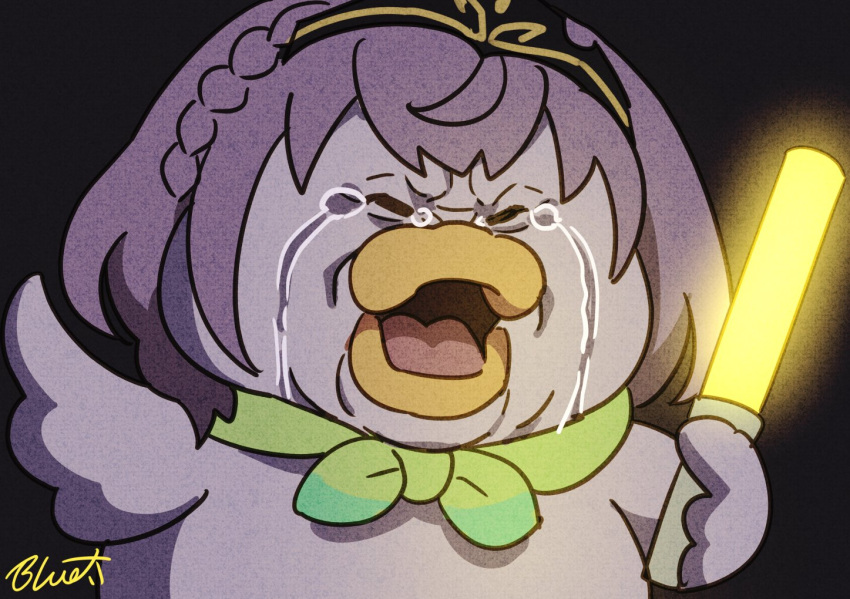 Safebooru - 1girl animalization bird braid buru-dai closed eyes crying ...