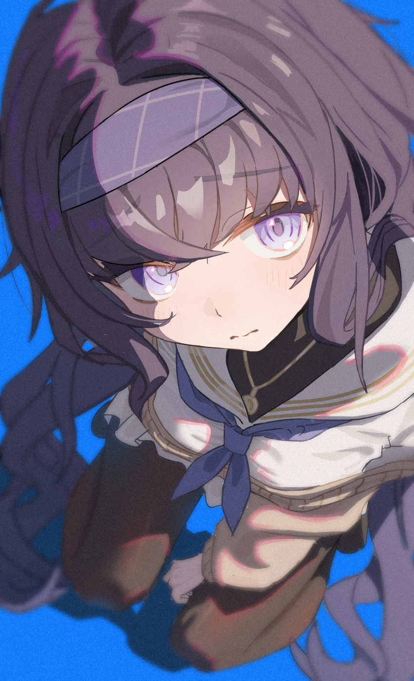 Safebooru - 1girl absurdres black hair black pantyhose black shirt blue archive blush brown ...