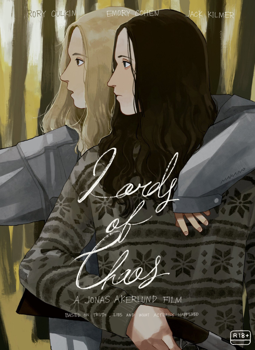 Safebooru - 2boys androgynous black hair blonde hair commentary dead ...