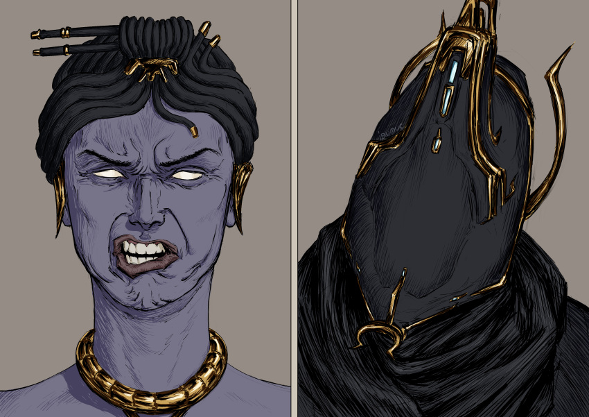 Safebooru - 1boy 1other absurdres ballas (warframe) excalibur (warframe ...