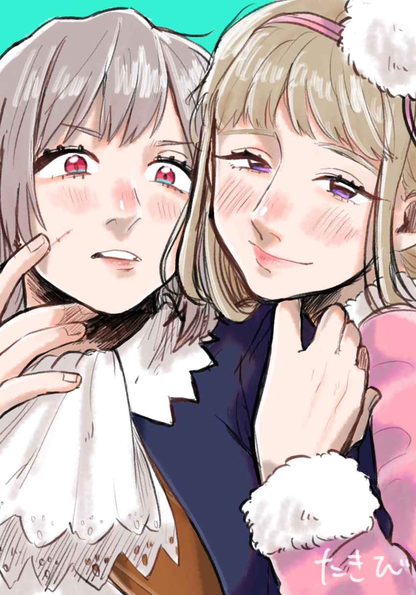 Safebooru - 2girls ascot axis powers hetalia blonde hair blue ...
