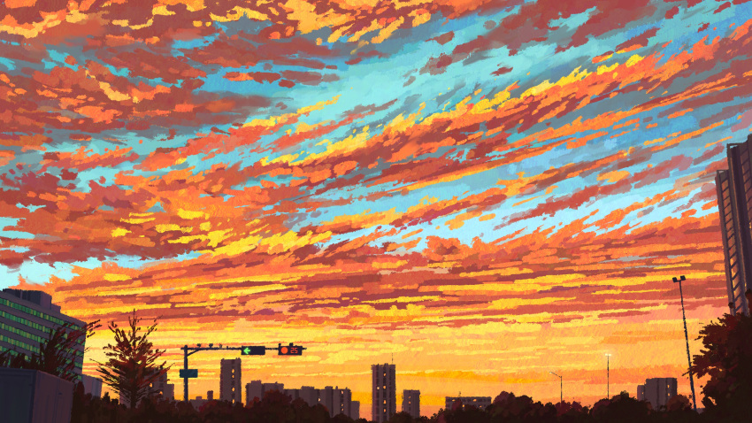 Safebooru Absurdres Blue Sky Building City Clouds Cloudy Sky Fangpeii 7168