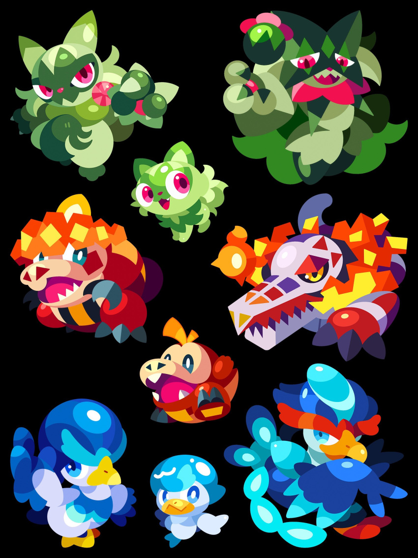 Safebooru - absurdres all fours black background blue eyes blue ...