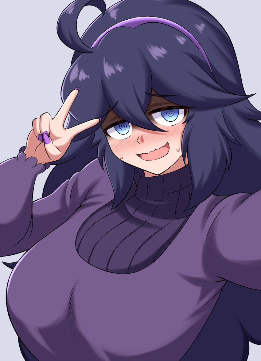 Safebooru - 1girl @ @ absurdres ahoge black hair blush dress hair ...