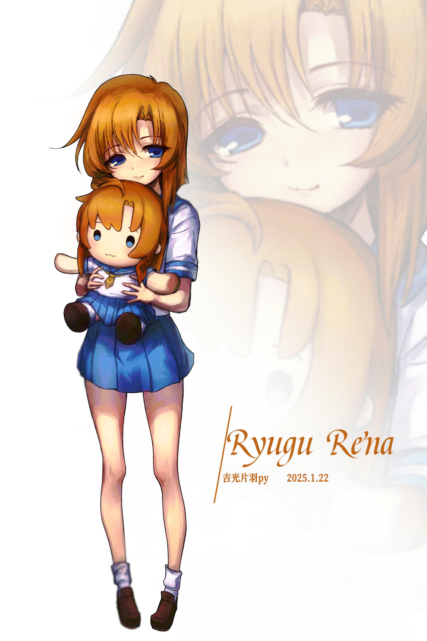 Safebooru - 1girl absurdres artist name blue eyes blue sailor collar ...