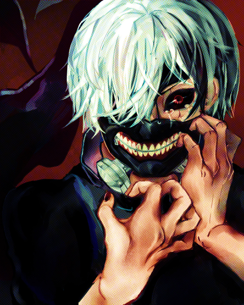 Safebooru - 1boy crying highres kaneki ken looking at viewer lxouoxl ...